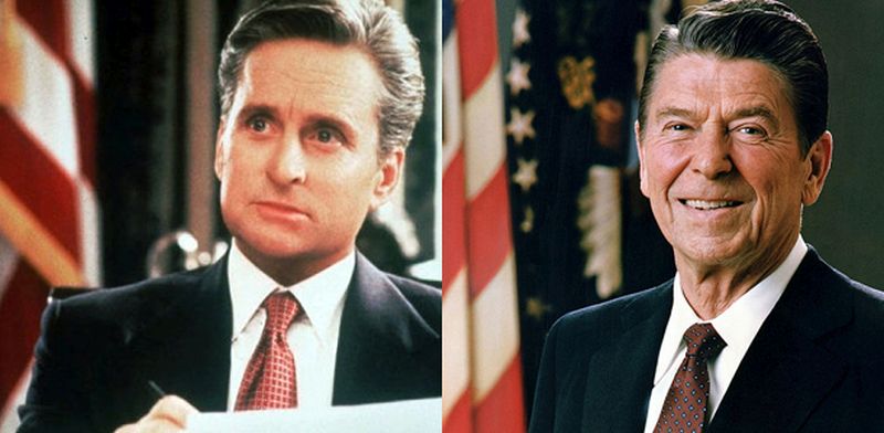 Michael Douglas Playing Ronald Reagan